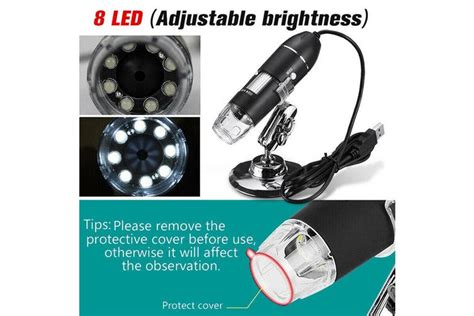 Shop 50~1600x 8 Led Digital Usb Type C Handheld Microscope Endoscope