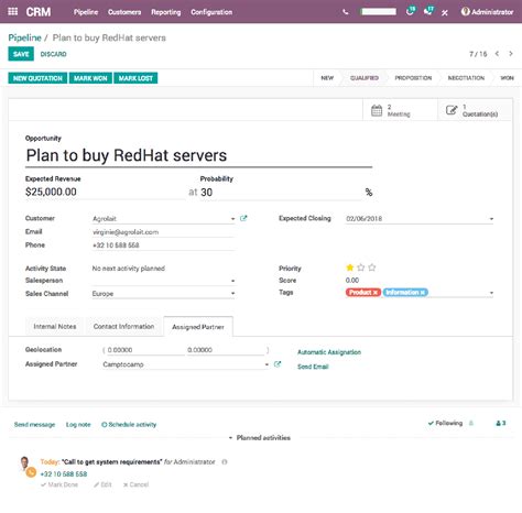 Odoo CRM Software Van Lead Naar Trouwe Klant Digimedio