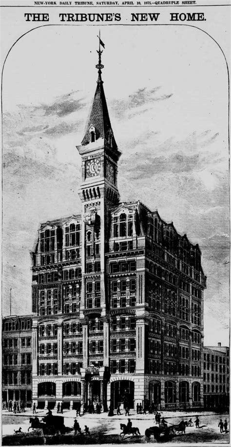 The Tribunes New Home 1875 This Sketch Of The New York Flickr