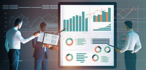 Business Team Analyzing Marketing Sales Financial Metrics On Analytics Report Generative Ai