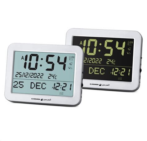 Digital Azan Clock Azan Clock With Dual In White Colour And Black