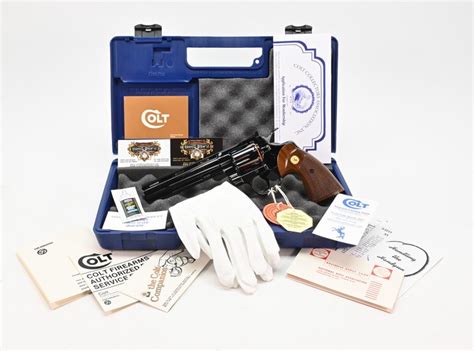 Colt Python 357 Mag 6 Inch Blue Like New Condition In Hard Case Dom