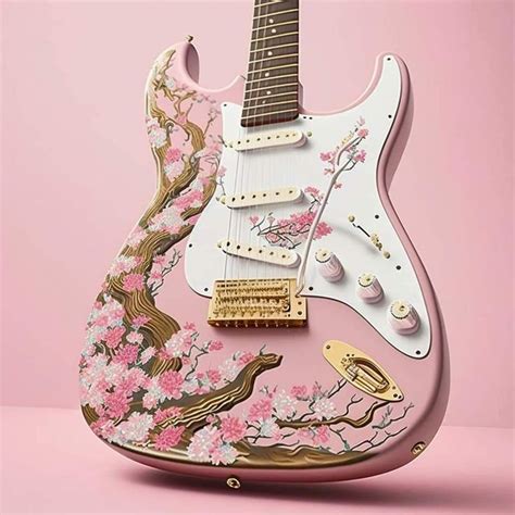 Custom Flower Design Electric Guitar Guitarra Electrica Aesthetic