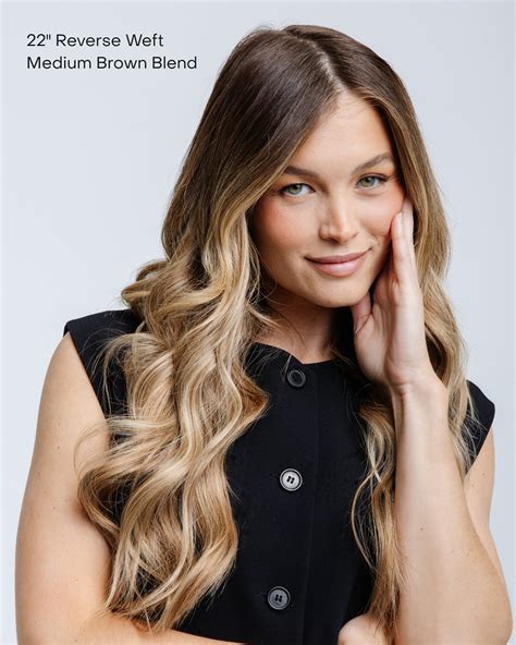 Reverse Weft Extensions Light Blonde Blend Donna Bella Hair