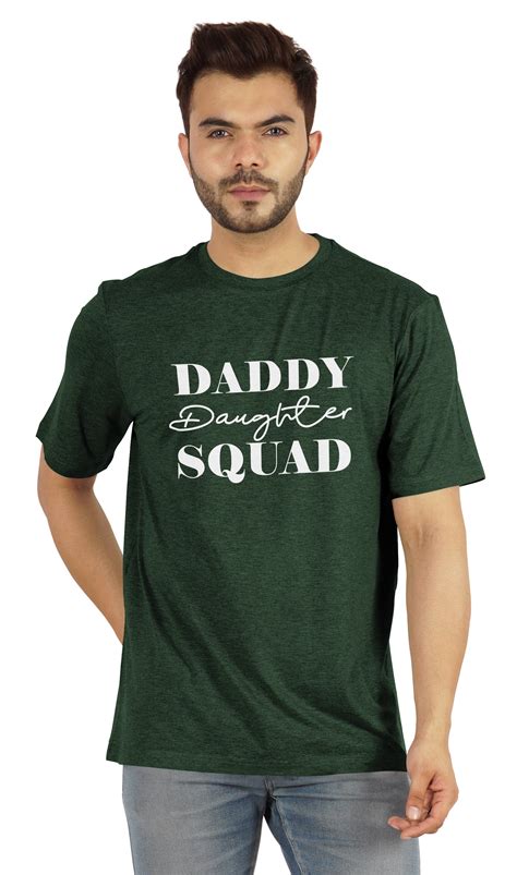 Inkmeso Mens Graphic Printed T Shirt Daddy Daughter Squad Tshirt Crew Neck Tee For Fathers Dad