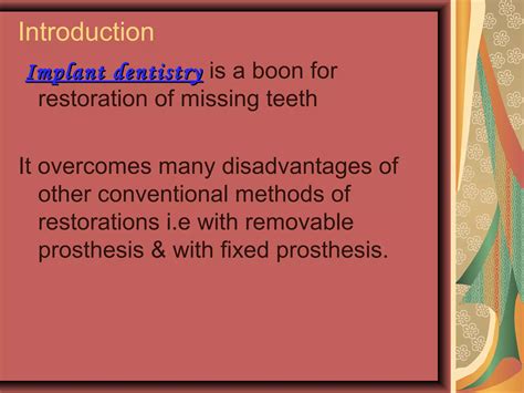 Implant Classification Ppt