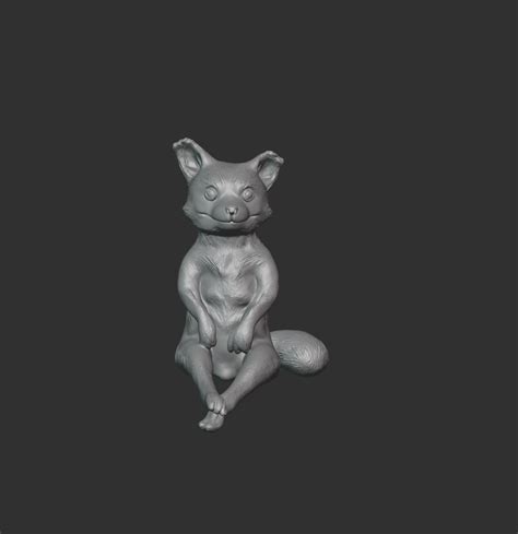 🦊 Stylized Fox With Chairscene・ Stl File For 3d Printing・cults