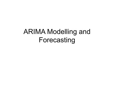 Arima Modelppt