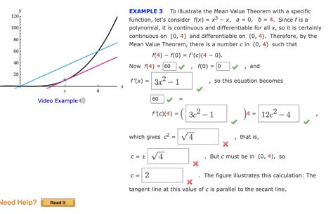 solved example 3 to illustrate the mean value theorem with a