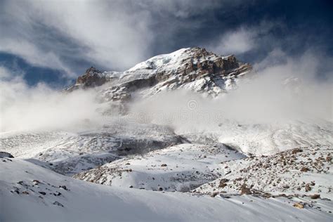 Thorung Peak View From Thorung La Pass 5416 M Stock Image Image Of