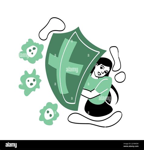 People With Shields Protecting Stock Vector Image And Art Alamy
