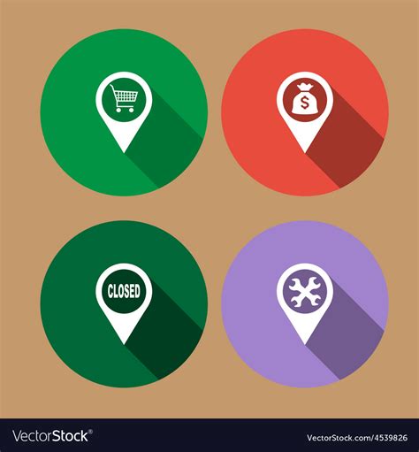 Navigation Pointers Of Map Royalty Free Vector Image