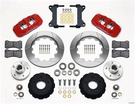 Wilwood Aero6 Front Hub Kit 1400 Red Chevy C 10 60 87 Cpp Drop Spindle
