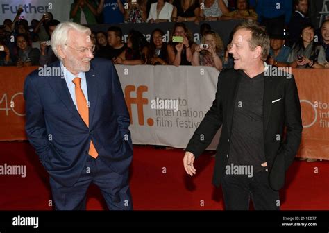 Donald Sutherland Left And His Son Kiefer Sutherland Attend A