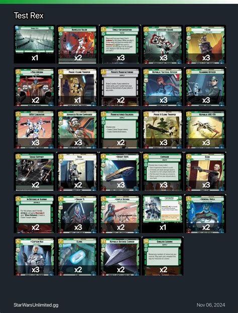 Test Rex Star Wars Unlimited Tcg