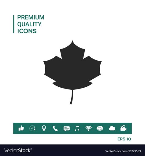 Maple Leaf Icon Royalty Free Vector Image Vectorstock