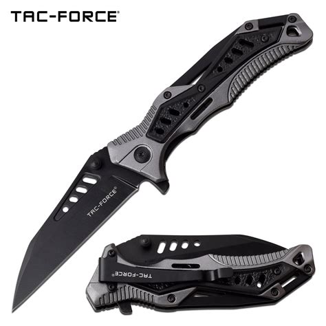 Edc Pocket Knife Spring Assisted Opening Knife Black Gray Ha