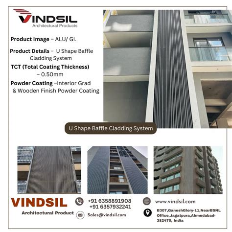 Gi U Shape Baffle Cladding System For Sound Absorbers At ₹ 110sq Ft In Ahmedabad