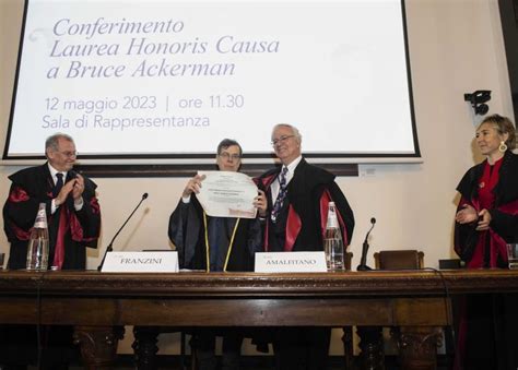 The University Of Milan Awarded An Honorary Degree In Law To Bruce
