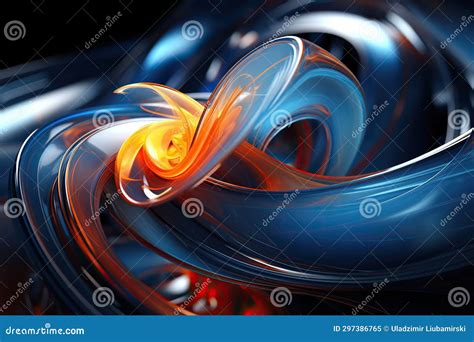 Abstract Blue Wave Pattern With Liquid Effect On A Dark Background