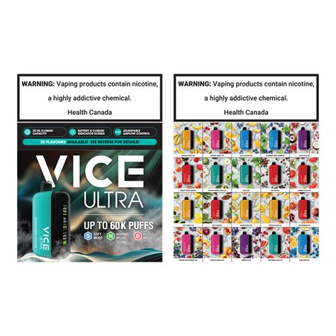Vice Ultra Flavour Menu