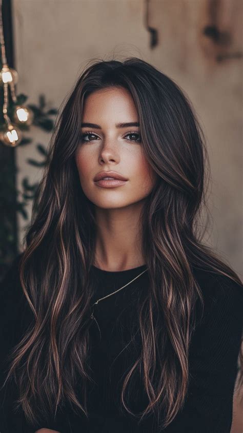 Dark Fall Hair Colors For Brunettes Long Brunette Hair Color Dark