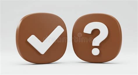 Decision Making Checkmark Vs Question Mark Stock Illustration