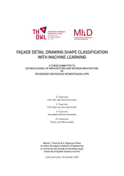 Pdf FaÇade Detail Drawing Shape Classification With Machine Learning