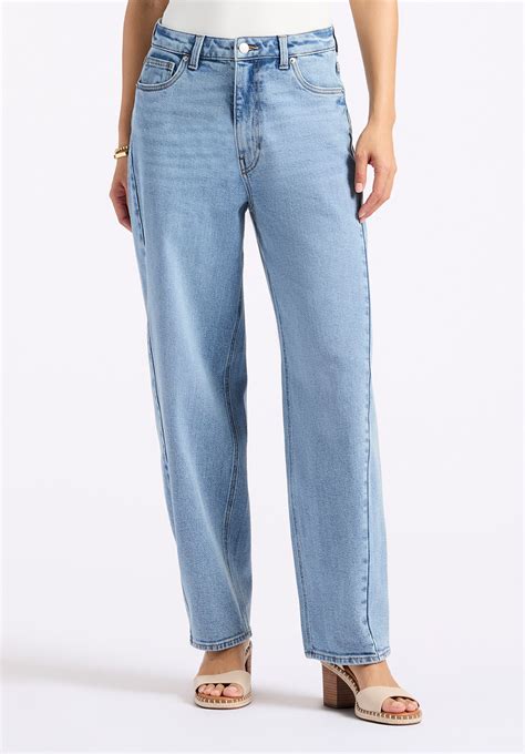 High Rise Barrel Barbara Womens Jeans Vintage Blue Buffalo Jeans