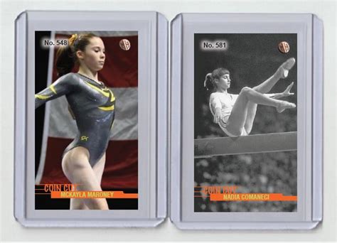 Nadia Comaneci Rare Mh Coin Cut D X3 Tobacco Card No 581 4642368515
