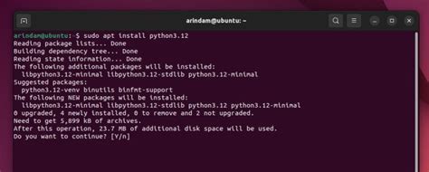 how to install python 3 12 in ubuntu and other linux