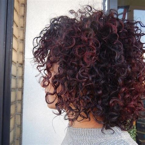 Red Highlights On Curly Hair Top 30 Red Highlights On Black Hair