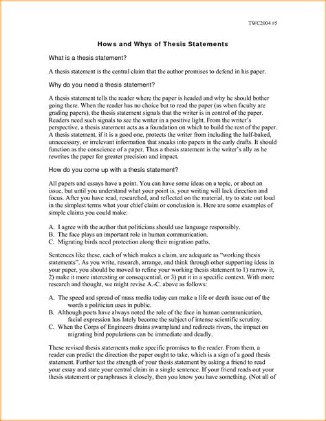 Writing Thesis Statement 8th Grade Research Project Help Page An