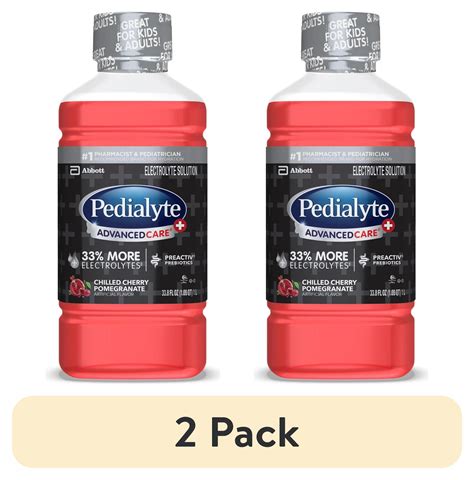 2 Pack Pedialyte Advancedcare Plus Electrolyte Drink Chilled Cherry