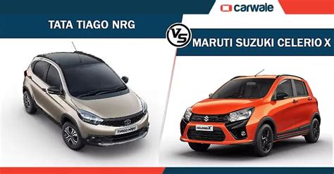 Spec Comparison Tata Tiago Nrg Vs Maruti Celerio X Carwale