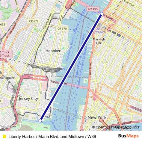 Ny Waterway Liberty Harbor Marin Blvd And Midtown W39 Ferry
