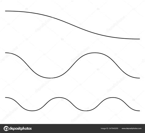 Wavy Waving Wave Lines Shape Set Curvy Billowy Undulate Lines Stock Vector Image By Vectorguy