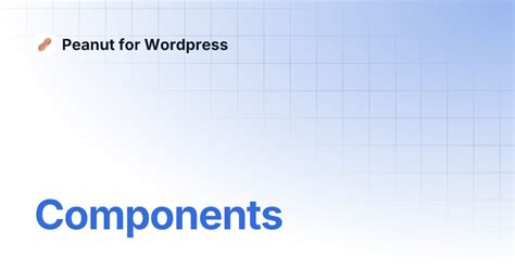 Components Peanut For Wordpress
