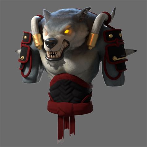 Artstation Werewolf Samurai Bust