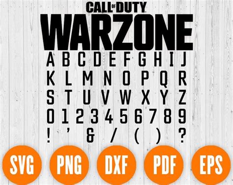 Cod Warzone Font Svg Warzone Alphabet Letters Vector