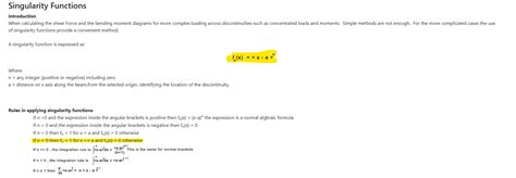 solved singularity function singularity function bracket ptc