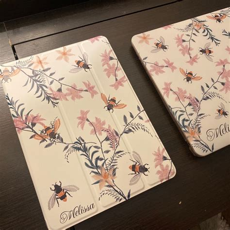 Bee Ipad Case 6th Gen Floral Girl Ipad 97 2018 Cute Flowers Ipad Pro