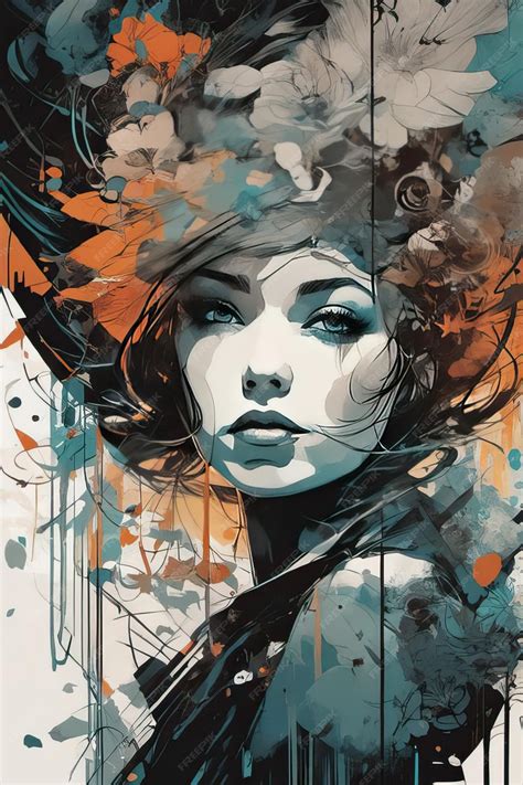 Premium Ai Image Abstract Woman Art