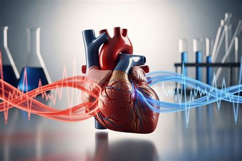 Bypass Flow Structure Of Human Heart Model Stock Illustration