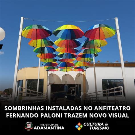 Adamantina Sombrinhas Instaladas No Anfiteatro Fernando Paloni Trazem Novo Visual Clikar