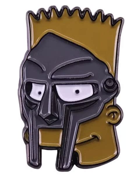 Mf Doom Bart Simpson Mask Metal Enamel Pin Badge Rap Simpsons Hip Hop £8 95 Picclick Uk