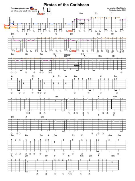 Pirates Of The Caribbean Tab Guide Pdf Musical Compositions