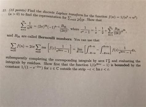 solved find the discrete laplace transform for the function f u 1
