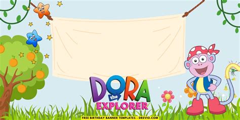 Best 13 Free Canva Template Roaring Fun Dora And Friends Birthday Banner Templates Artofit
