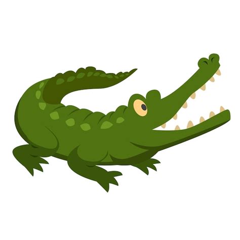 Crocodile Animal Vector Illustration Icon Image Premium Vector